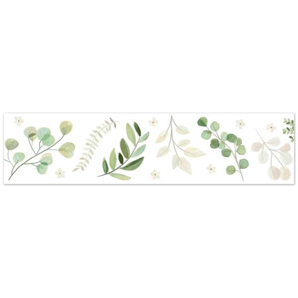 green leaf wallpaper border