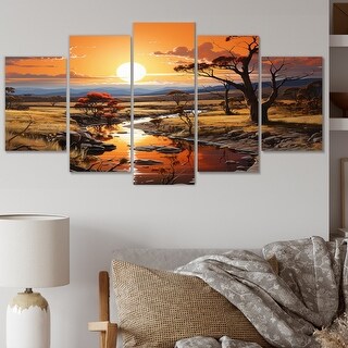 Designart "Australia Outback Wonder I" Landscapes Multipanel Wall Decor ...