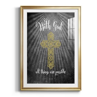 With God Gold Premium Framed Print - Ready to Hang - Bed Bath & Beyond ...