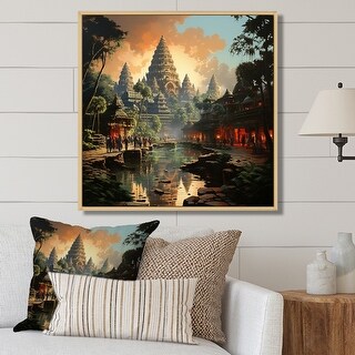 Designart "Asian Art Journey To Angkor VII" Asian Framed Wall Art ...