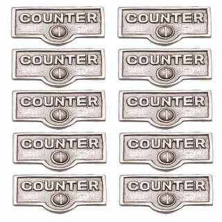 10 Switch Plate Tags COUNTER Name Signs Labels Chrome Brass | Renovator ...