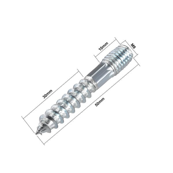 8Pcs Hanger Bolt Double Headed Bolt Self-Tapping Screw for Furniture ...