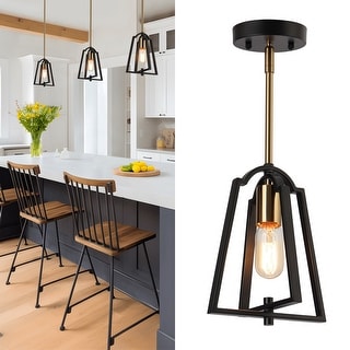 Modern Farmhouse 1-Light Mini Metal Cage Island Pendant Lights for ...