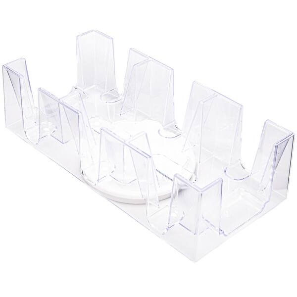 Brybelly Elite Rotating Card Holder Tray, 9-deck - Clear - 10.75x5x3.5 ...
