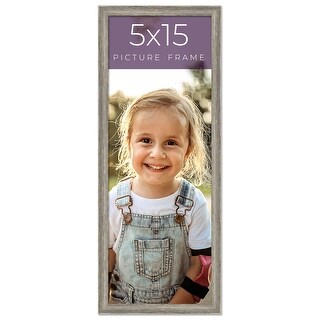 5x15 Grey Picture Frame - Wood Picture Frame Complete with UV Acrylic ...
