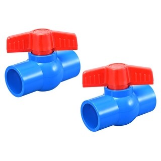 Ball Valve, 1" Slip PVC Socket End Valve for Aquarium Setup Blue Red ...