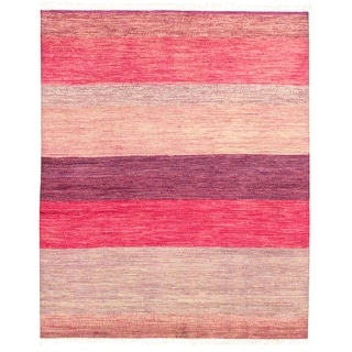 ECARPETGALLERY Hand-knotted Pak Finest Marrakesh Pink Wool Rug - 8'1 x ...