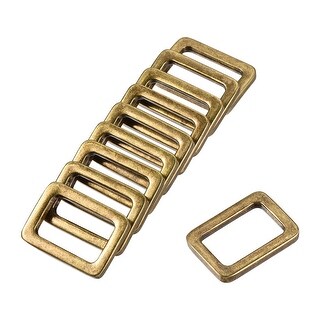 Metal Rectangle Ring Buckles 19.5x12.2mm for Belts Bronze Tone 20pcs ...