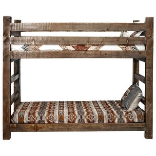 Homestead Collection Twin-over-Twin Bunk Bed, Stained & Lacquered - Bed ...