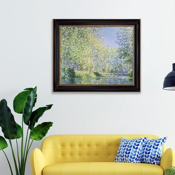 Bend in the Epte River near Giverny by Claude Monet Black Frame Oil ...
