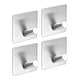 Self Adhesive Hooks, 304 Stainless Steel Sticky Hooks Wall Hanger - Bed ...