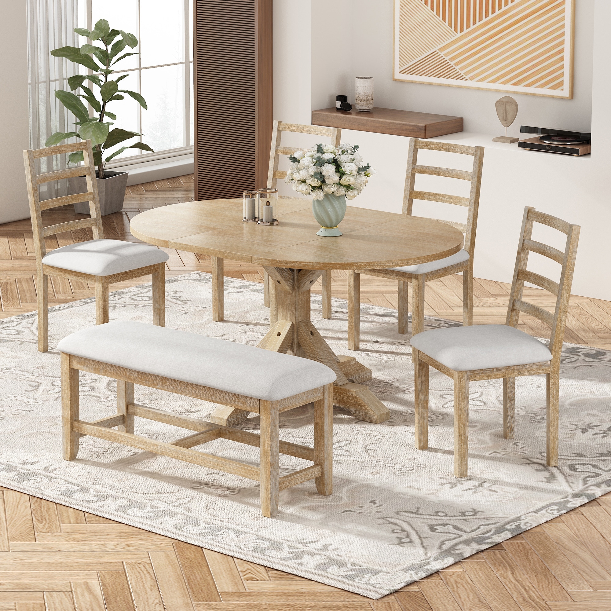 small dining benches with backs