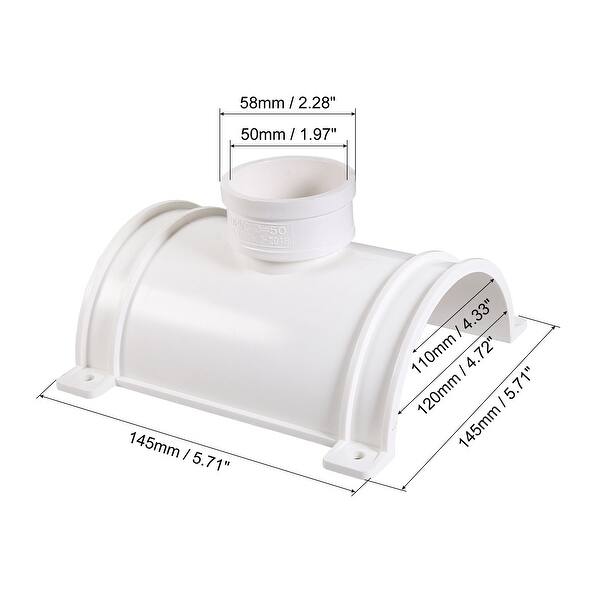 PVC Water Pipe 3-Way Saddle Tee Kit Fitting 110x50mm ID Tube Junction ...