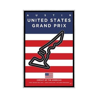 iCanvas "F1 Austin Race Track Minimal Poster" by Chungkong Framed - Bed ...