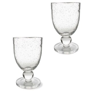 Bubble Glass Goblet Single 10 Oz Beverage Glassware For Dinner Party ...