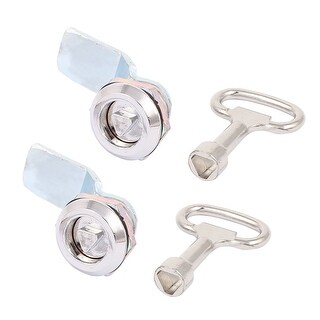 28x22mm Zinc Alloy Cylinder Shape Cam Lock 2pcs w Triangular Socket Key ...