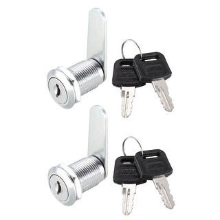 Cam Lock 25mm Cylinder Length Fits Max 5/8-inch Panel 2Pcs - 25mm Keyed ...