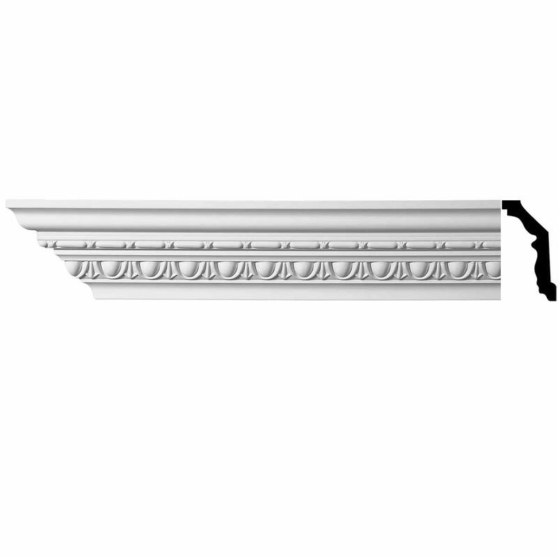 Ornate Cornice White Urethane Weybridge 4" H | Renovator's Supply ...