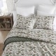 Laura Ashley Bramble Floral Cotton Reversible Green Quilt Set - Bed ...