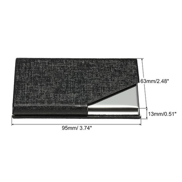 3.7x2.4x0.5 Inch Business Card Holder PU Leather Cover Name Cards Case ...