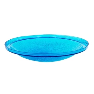 Achla Designs Reflective Crackle Glass Birdbath Bowl, 14 Inch Diameter ...