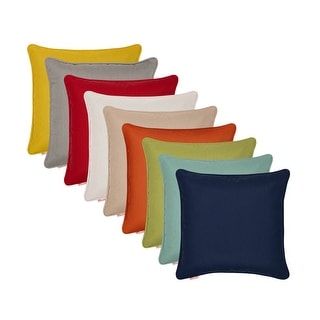 Sunbrella by Austin Horn Classics Corded-Edge Filled Pillow (Set of 2 ...