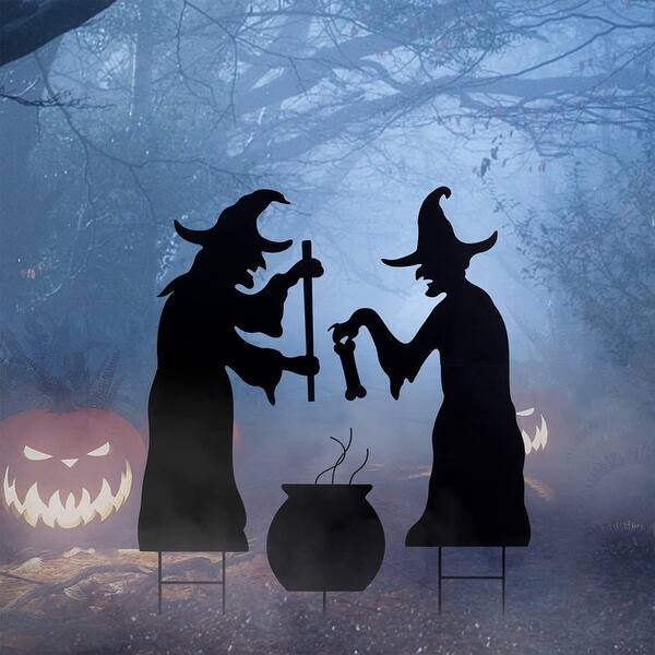witch stirring cauldron
