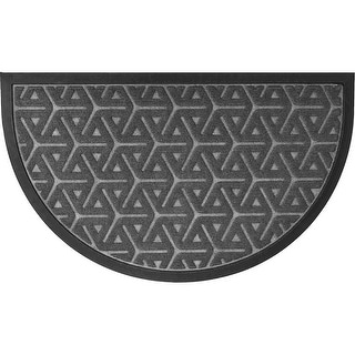 Outdoor Wilson Half Round Front Door Mat Polyester Rubber Rug 30x18 ...