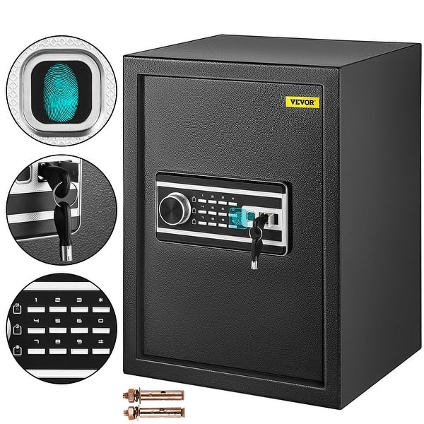 VEVOR Biometric Safe Box 2.1 Cu.Ft. Fingerprint Keyboard Security Home ...