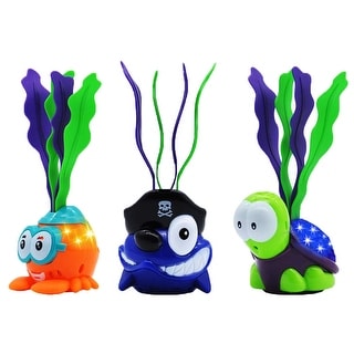 Joyfy 3 Pack Light-up Diving Pool Toys Set, Turtle Shark Seaweed - 4 x ...