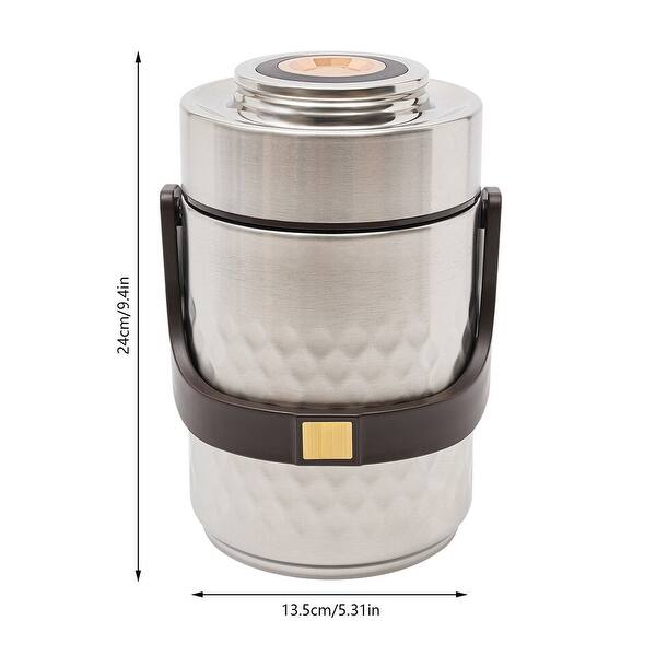 3-Tier Sealed Stackable Food Thermos - Silver - Bed Bath & Beyond ...