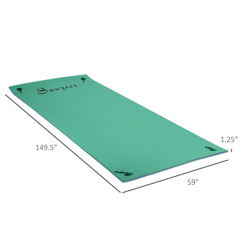 Soozier 12.5' x 5' Lily Pad Floating Mat with Cup Holder Table , 3 ...