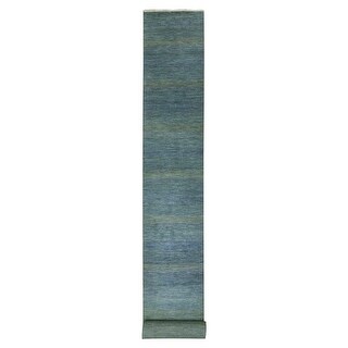 Hand Knotted Blue Modern and Contemporary with Wool Oriental Rug (2'5 ...