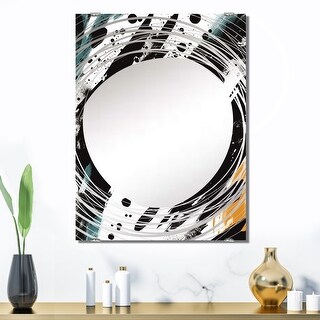 Designart "Black And White Abstract Collages Enchantment" Abstract ...