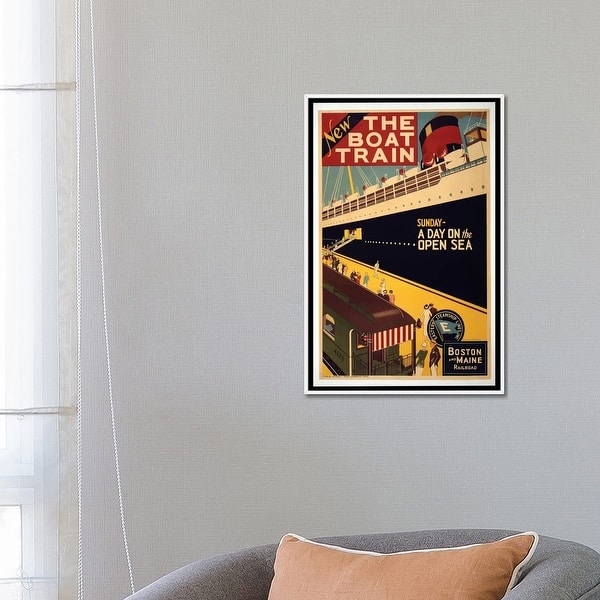 iCanvas "The Boat Train, Boston And Maine Railroad" by Vintage Apple ...