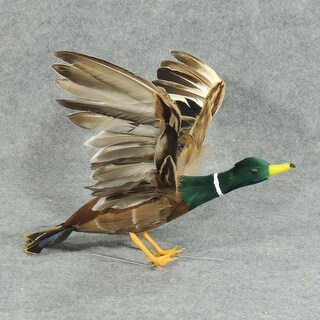 1 Pc, 12 Inch Artificial Feathered Flying Mallard Duck Has ...