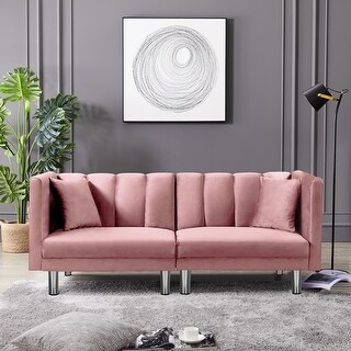 FUTON SOFA SLEEPER ELVET METAL legs - Bed Bath & Beyond - 35348306