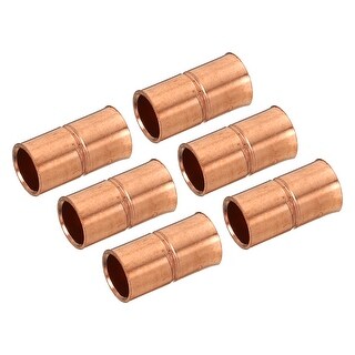6x 1/4" Straight Copper Coupling Sweat End Welding Joint Pipe Fitting ...