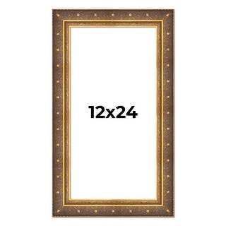 12x24 Frame Gold Real Wood Picture Frame inches Interior Frame Depth 1 ...