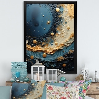 Designart "Space Moonlight Mirage" Space Framed Wall Art Prints - Bed ...