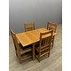 Mission Oak Kitchen Table With 2 Leaves And 4 Oak Dining Chairs - Bed ...