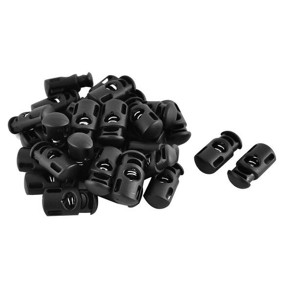 Cord Locks Spring Loaded Stopper Toggle Buckle Rope Clamp Black 30pcs ...