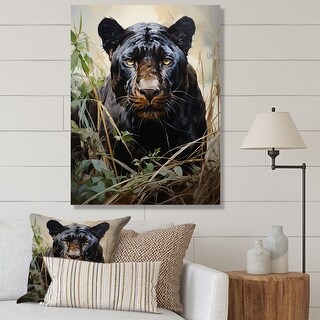 Designart "Panther En Plein Air" Animals Panther Wall Art Living Room ...