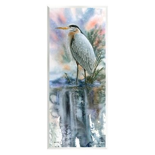 Stupell Heron Bird Pond Water's Edge Wall Plaque Art by Dave Bartholet ...