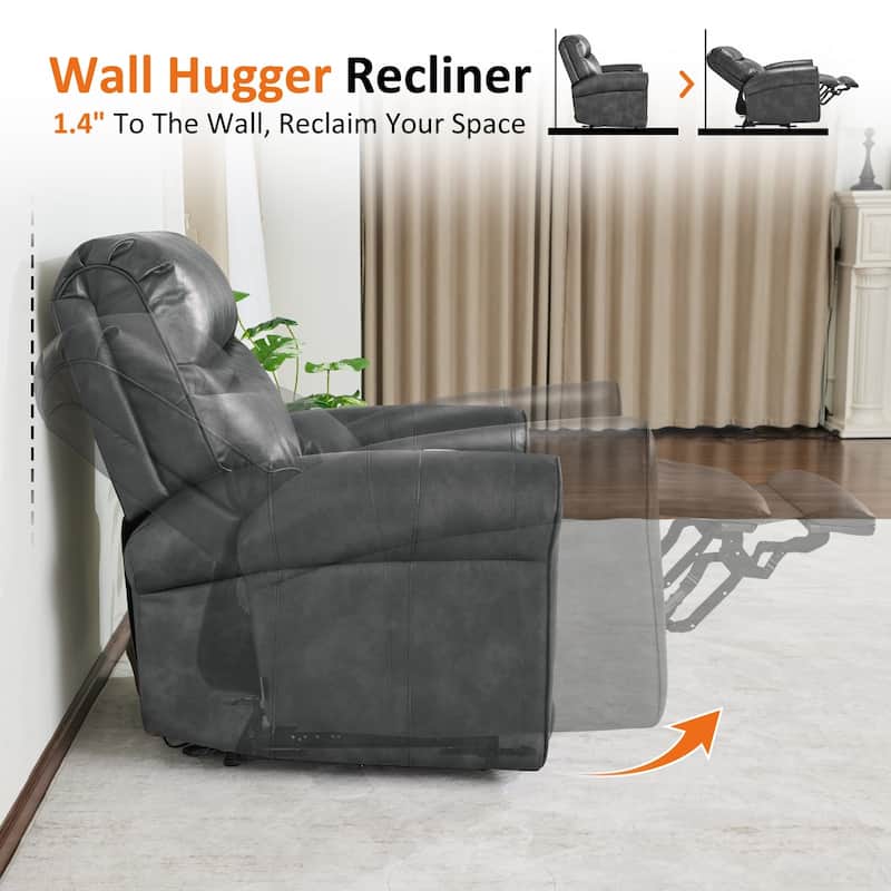 MCombo Power Wall Hugger Recliner Chair for Small Space RV , USB & USB ...