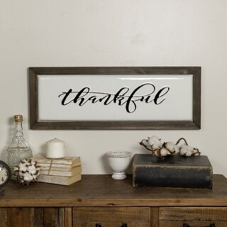 Thankful" Wall Sign Wood Metal - 9.50 x 26.00 x 1.00in - Bed Bath ...