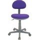 Purple Deluxe Task Chair with Gray Base, Adjustable Height, 5-Star ...
