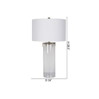 Transitional 1 Light Glass Base Table Lamp - Bed Bath & Beyond - 27587903