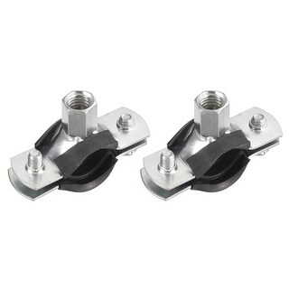 Rigid Pipe Strap Clamps, M8/M10 Nut Size Pipe Bracket Tube Clips 2Pcs ...