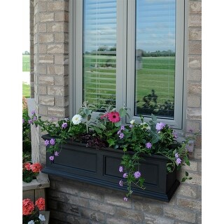 36-inch Window Box Planter in Black Polyethylene - Bed Bath & Beyond ...